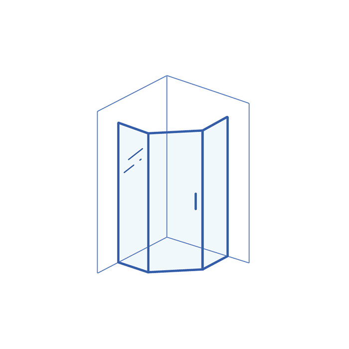 Pentagonal shower enclosure - Rea