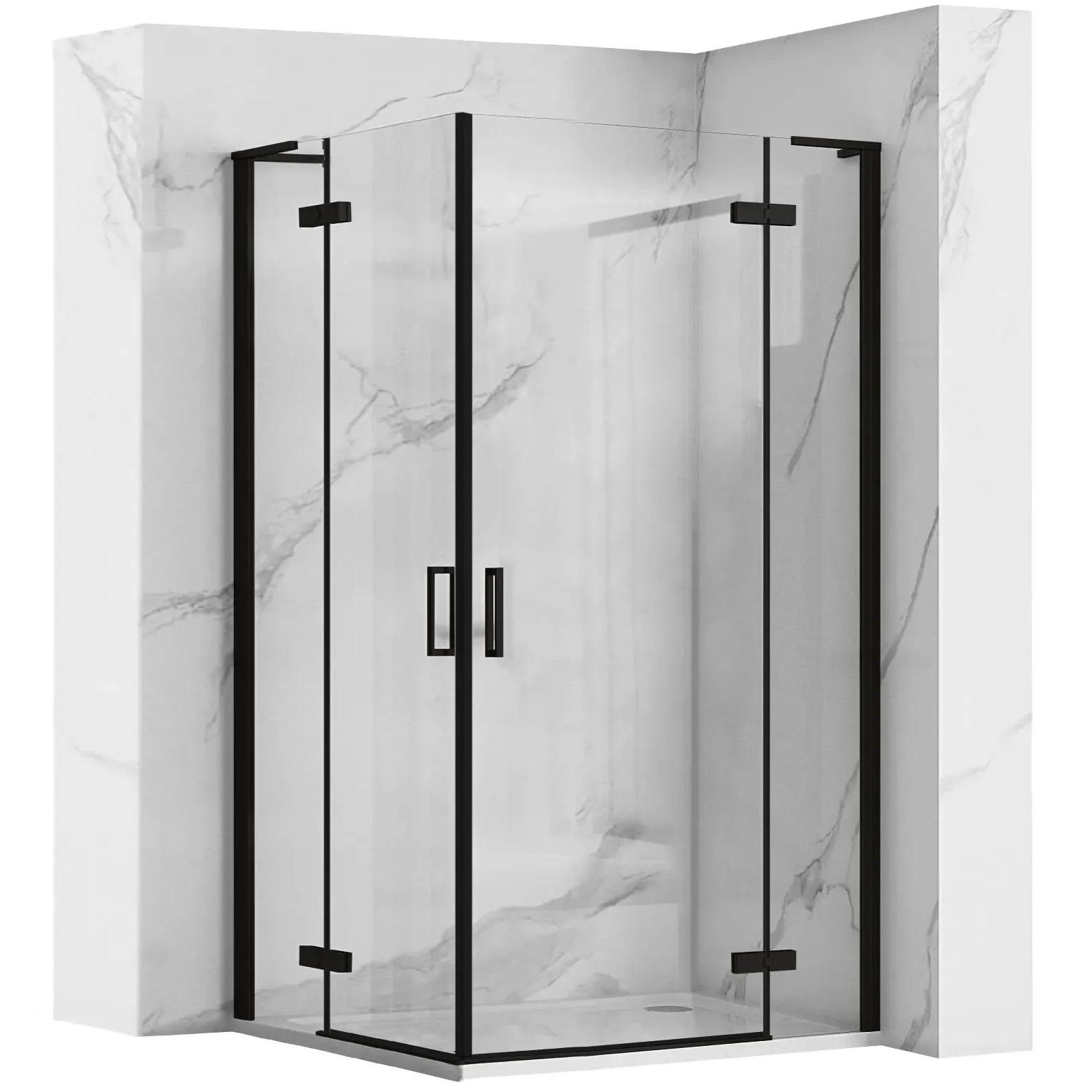 Zuhanykabin REA Hugo Double Black 90x100 - Rea
