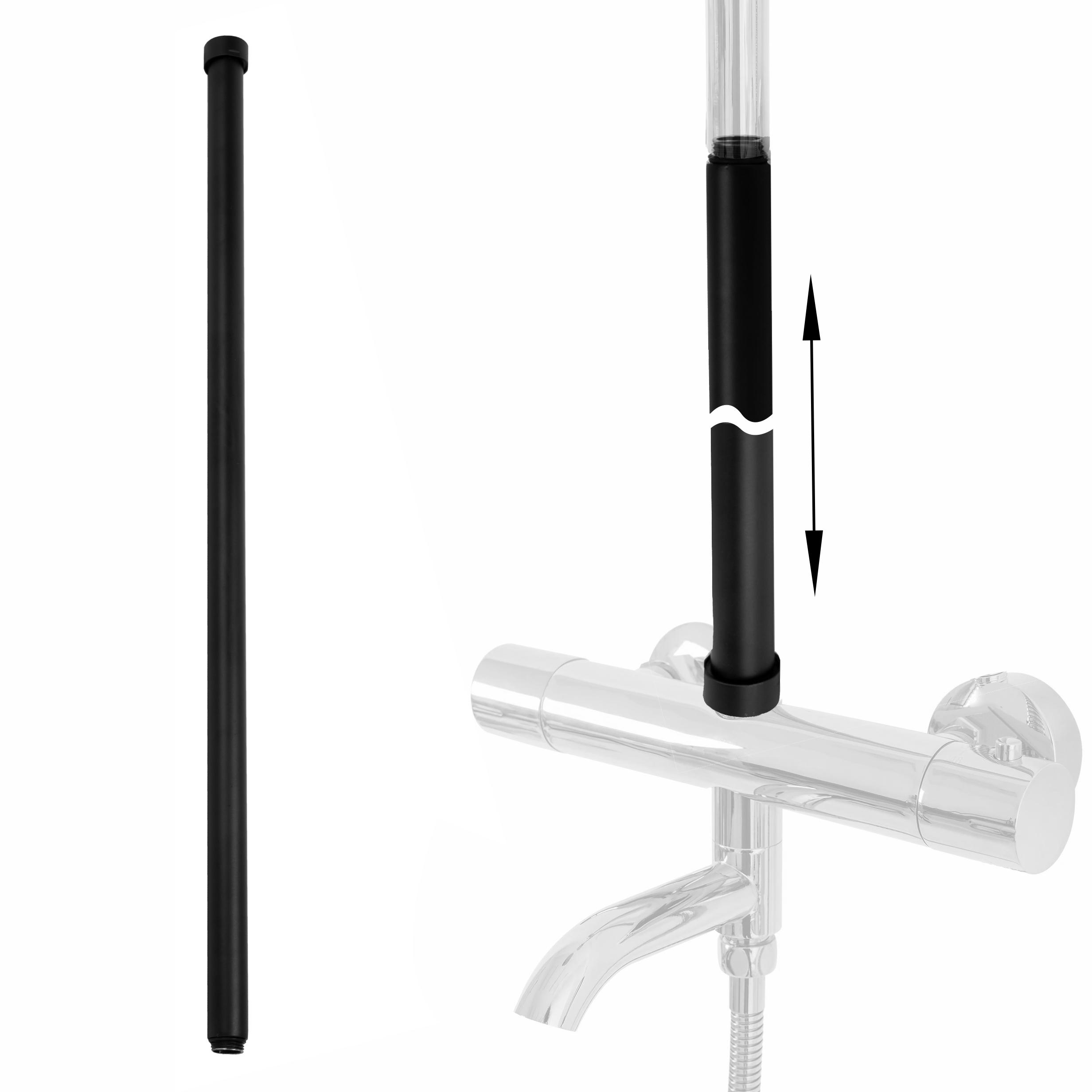 Extension for a bathtub and shower set BLACK 60cm - Rea