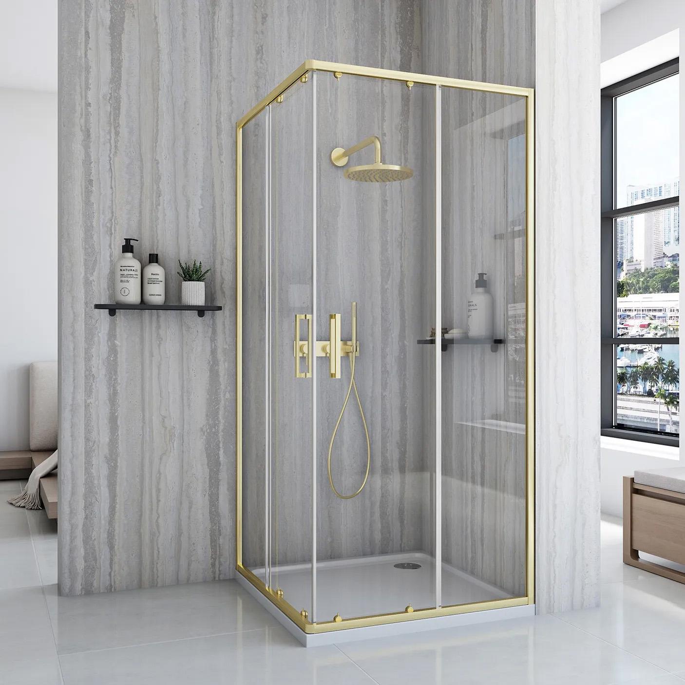 shower enclosure Rea City 80x80 Gold Brush - Rea