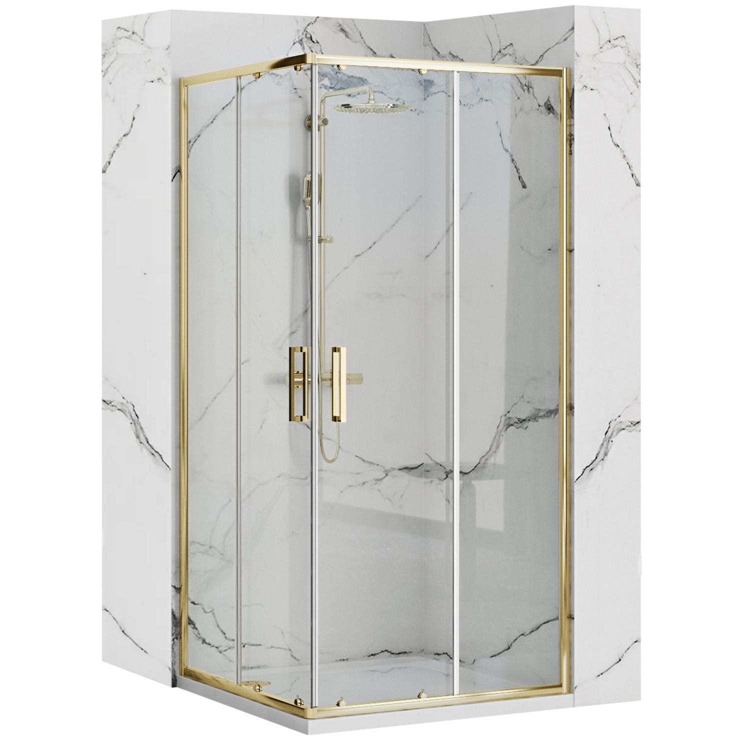 shower enclosure Rea Punto 80x80 Gold - Rea