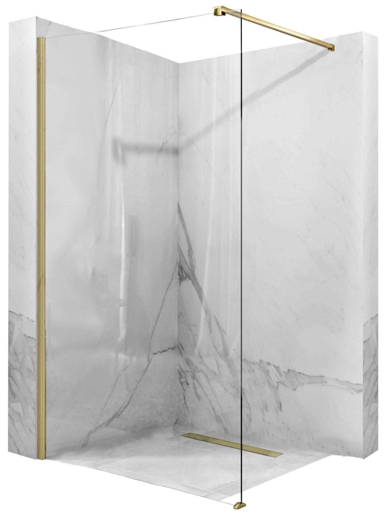 Shower screen Rea Aero Gold Brush 110 - Rea