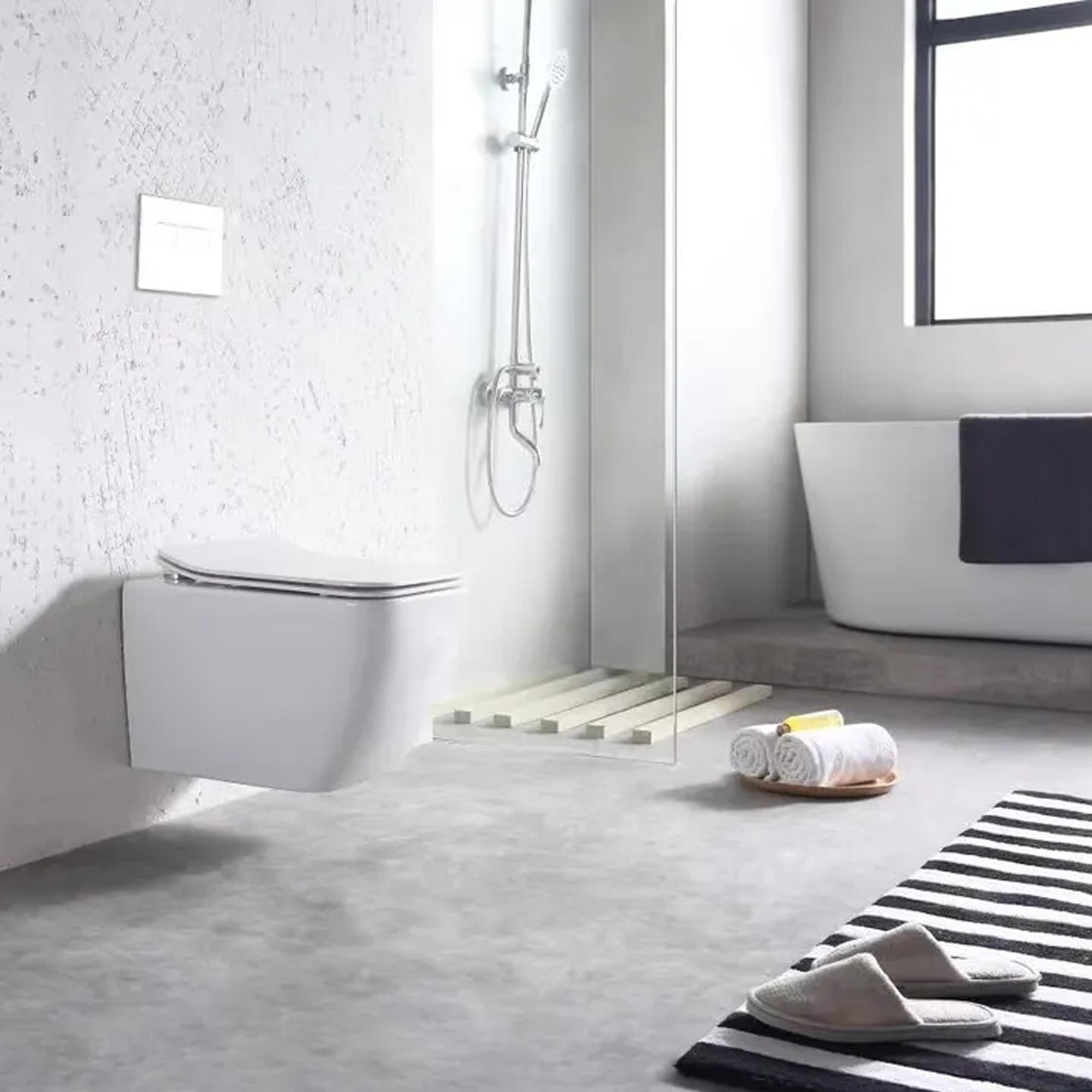 Závěsná WC mísa REA MARTIN SLIM RIMLESS DUROPLAST - Rea
