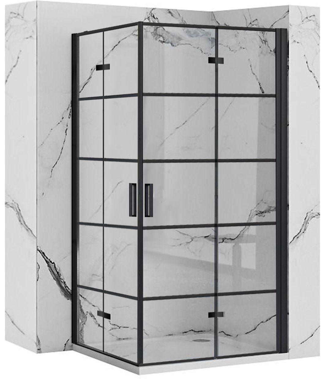 Shower enclosure Rea Molier Black Double 90x100 - Rea