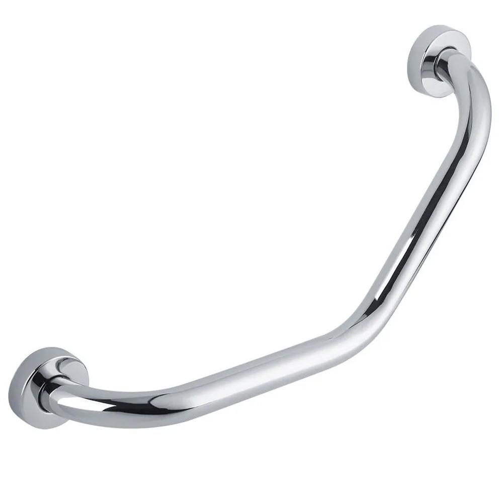 Barre d’appui d’angle pour salle de bain Chrome - Rea