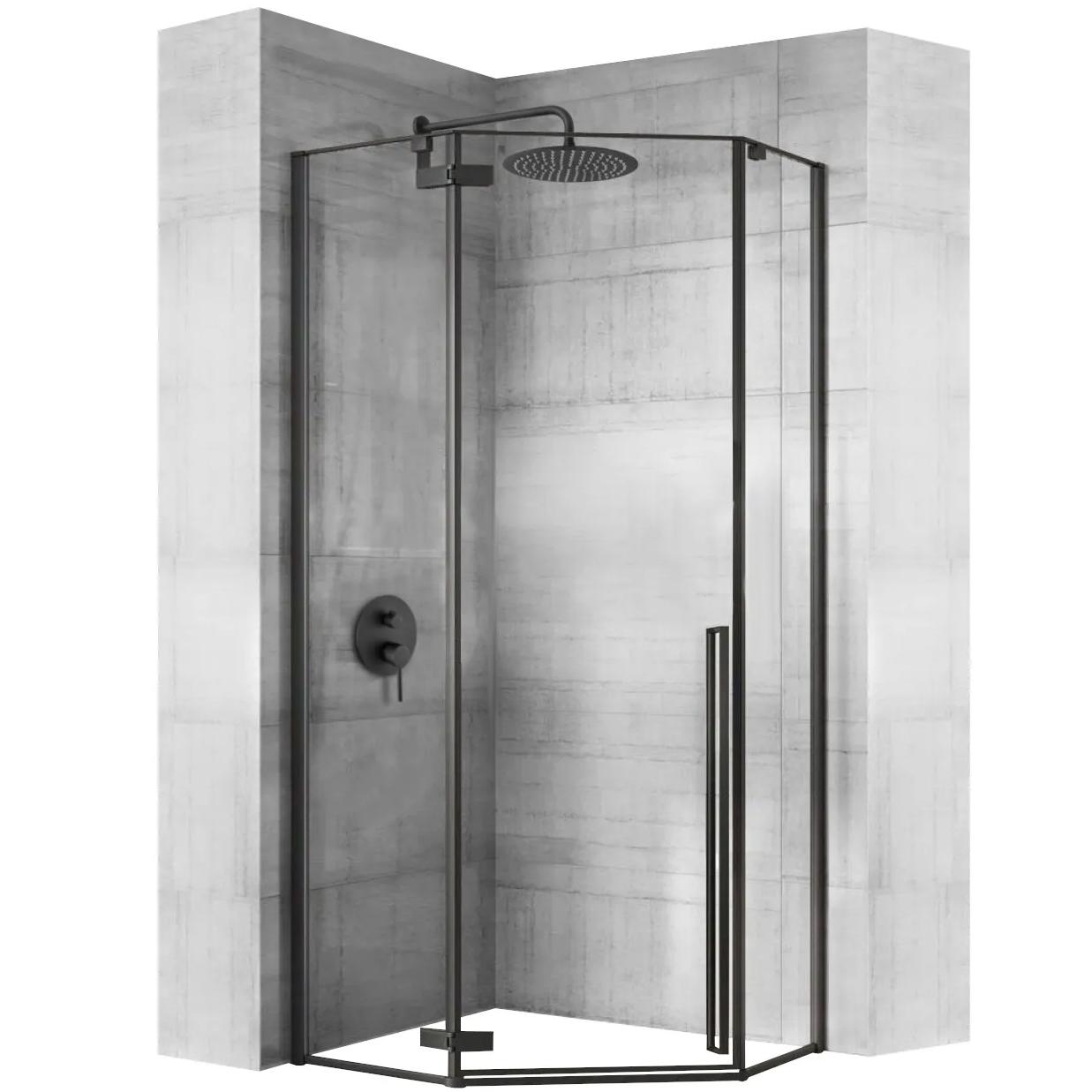 shower enclosure Rea DIAMOND 80x80 Black MAT - Rea