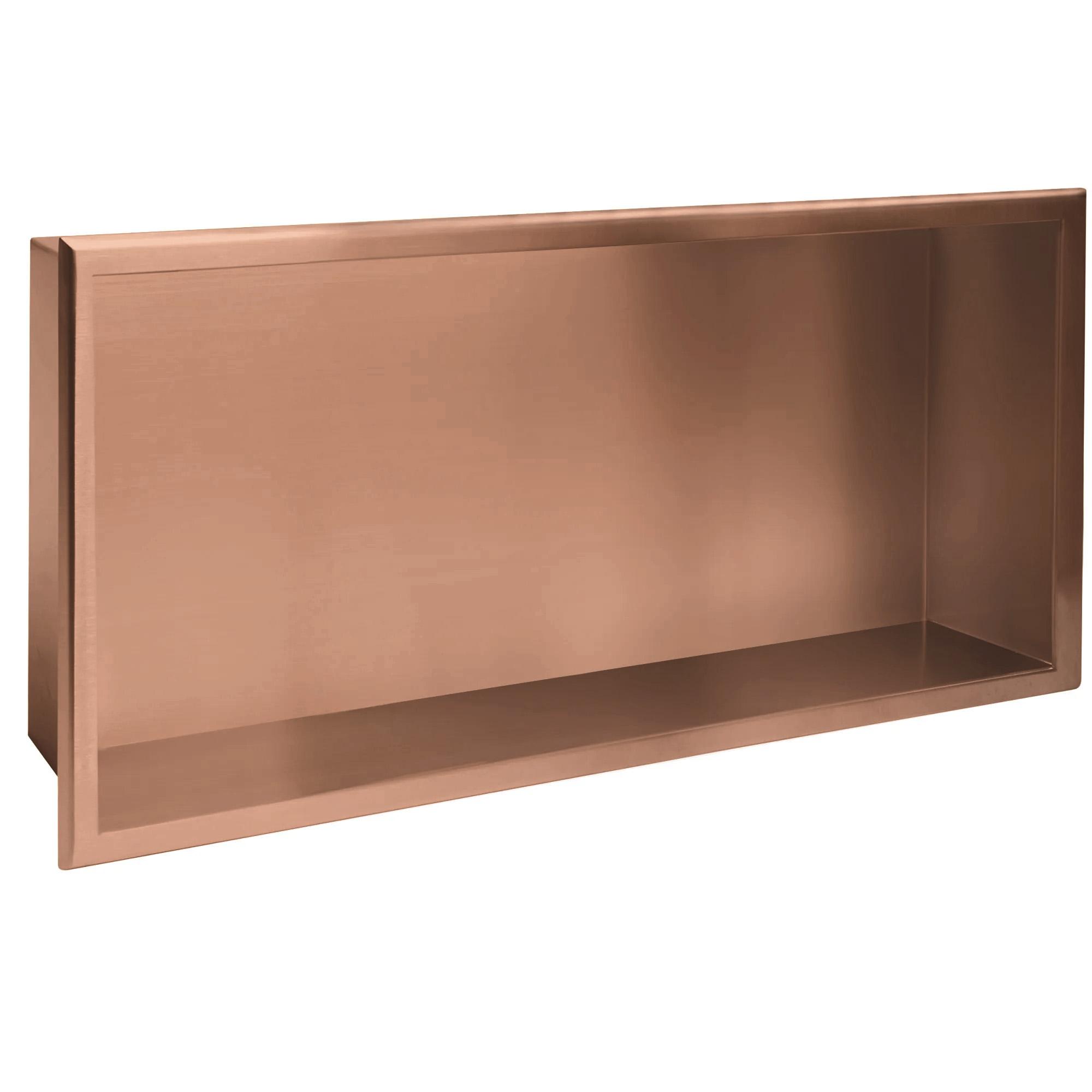 bathroom shelf 30x60 brush copper - Rea