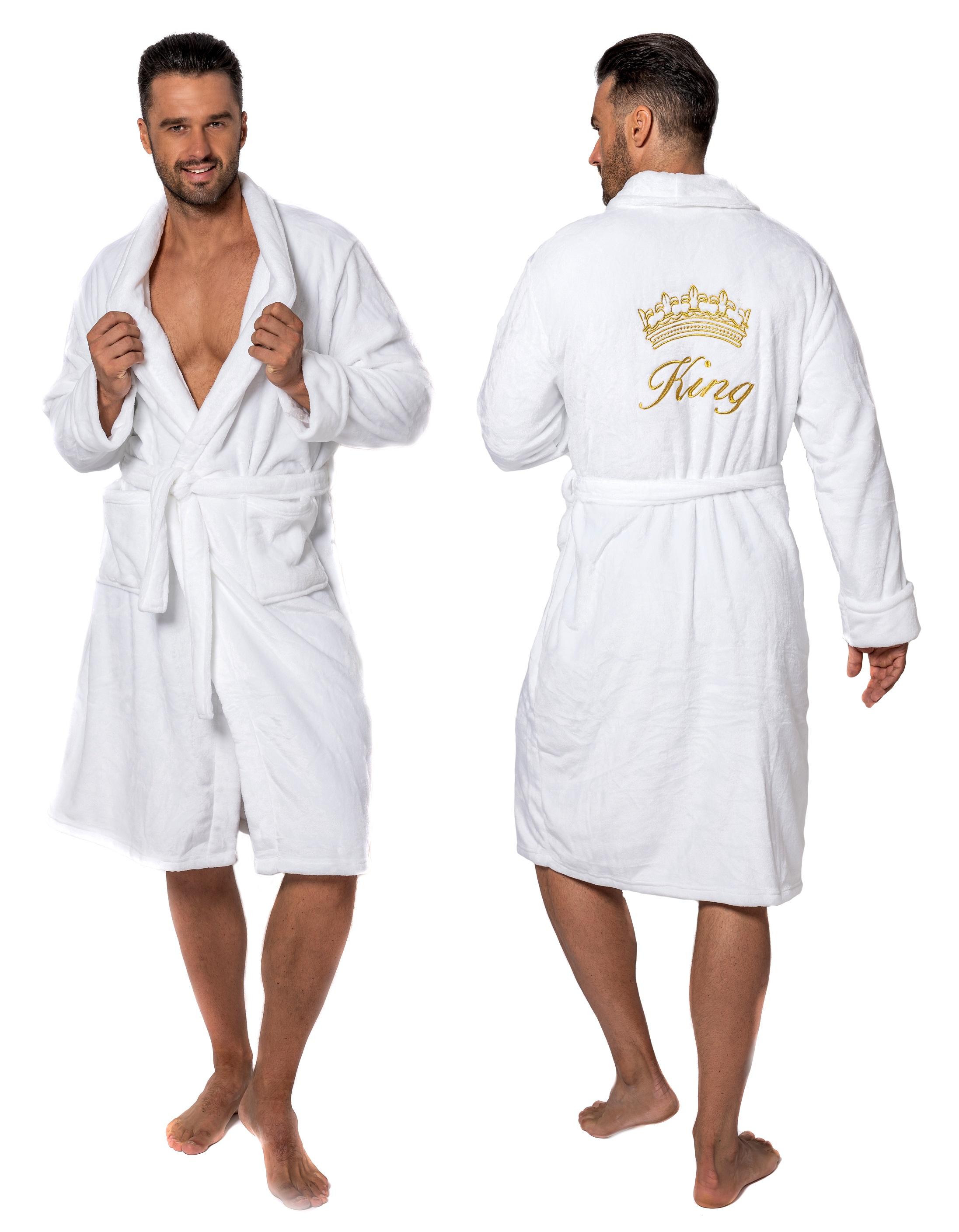 Peignoir MEN King White collar S/M - Rea