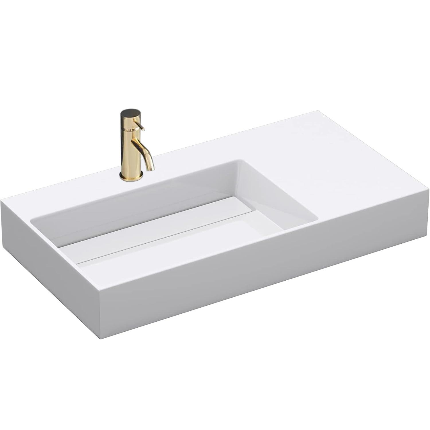 Lavabo de conglomerado Archi 75 CM White - Rea